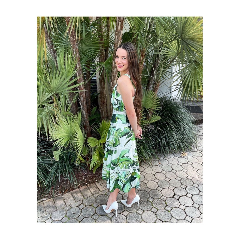 Gianni Bini Ivory & Palm Dress - Gem